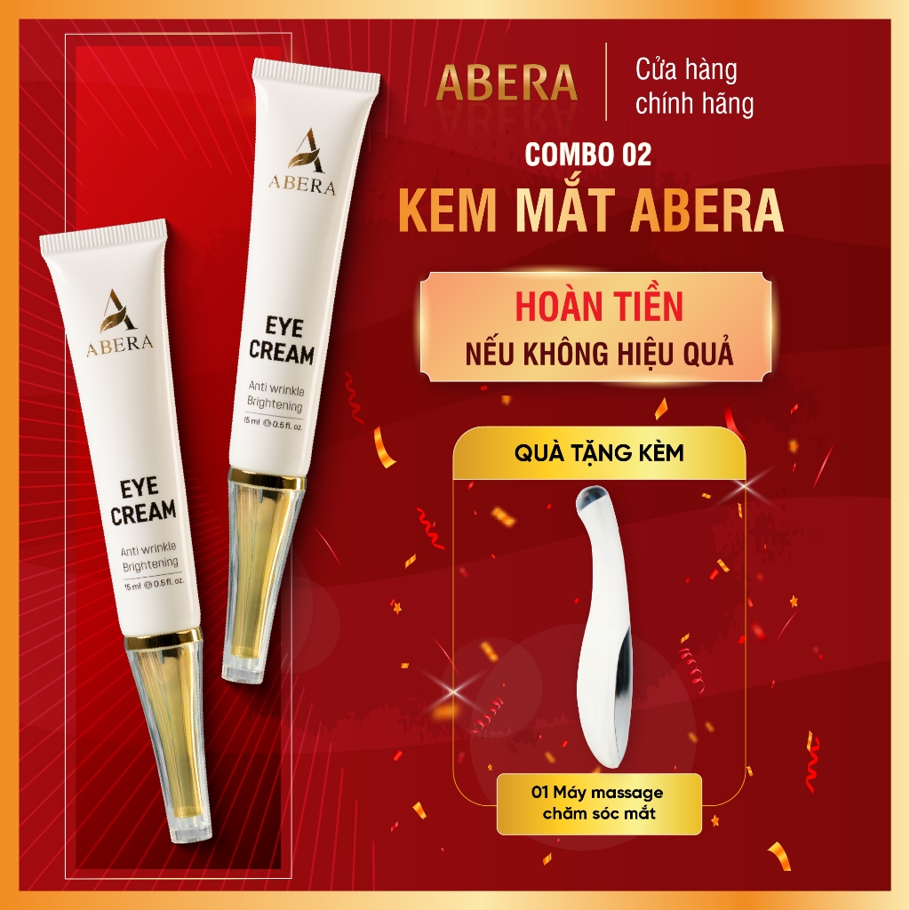 02 Tubes of Abera Eye Cream - GIFT 01 EYE MASSAGE MACHINE - Supports Improving Dark Circles ...