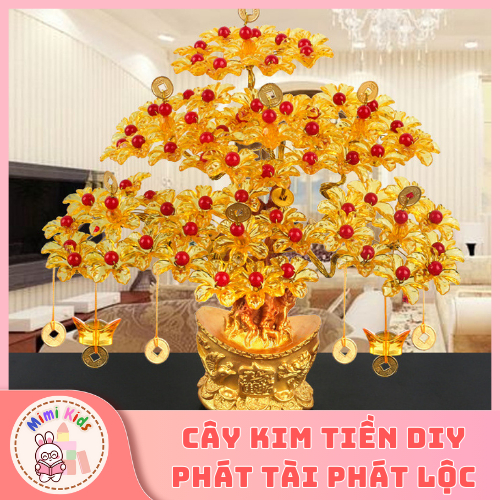 Set of materials to make your own flowers, money tree, fortune, Dragon ...