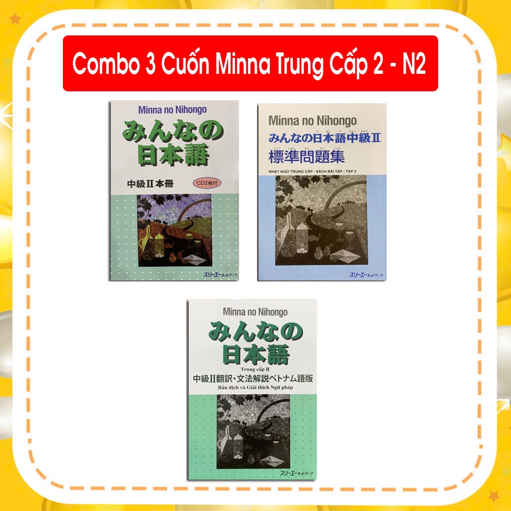 Japanese Book - Combo Minna No Nihongo Intermediate 2 - Level N2 (Set ...