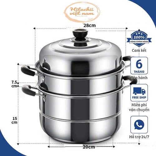 Super Large 3-layer Stainless Steel Steamer Dumpling Flan Steamer Food ...