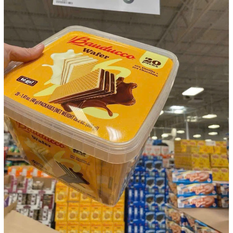[US]Bauducco Wafer Chocolate Wafer, box of 20 packs x40gr, American ...