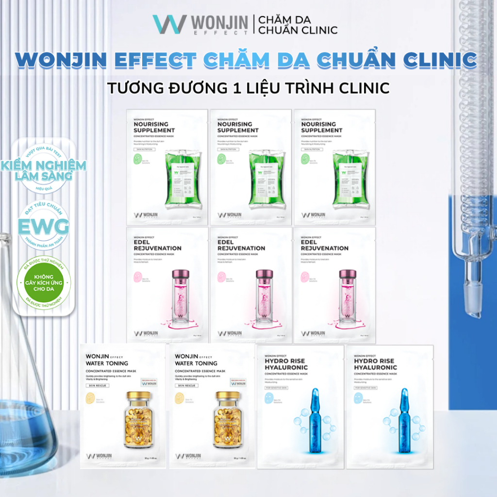 [WonJin X Diep Le] Combo of 10 Clinic Standard Skin Care Masks MIX WonJin Effect 30g x10 [B1 ...