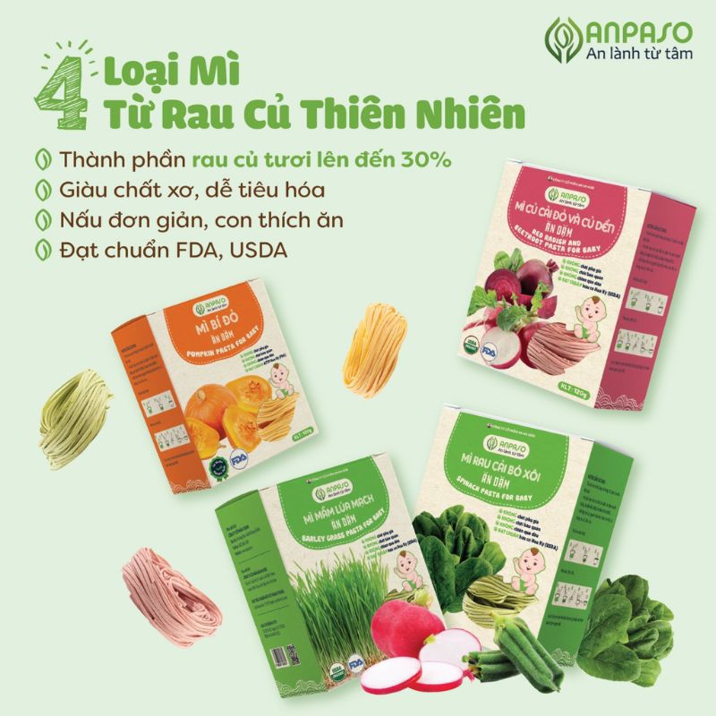 Organic Anpaso Baby Noodles 120g | Shopee Malaysia