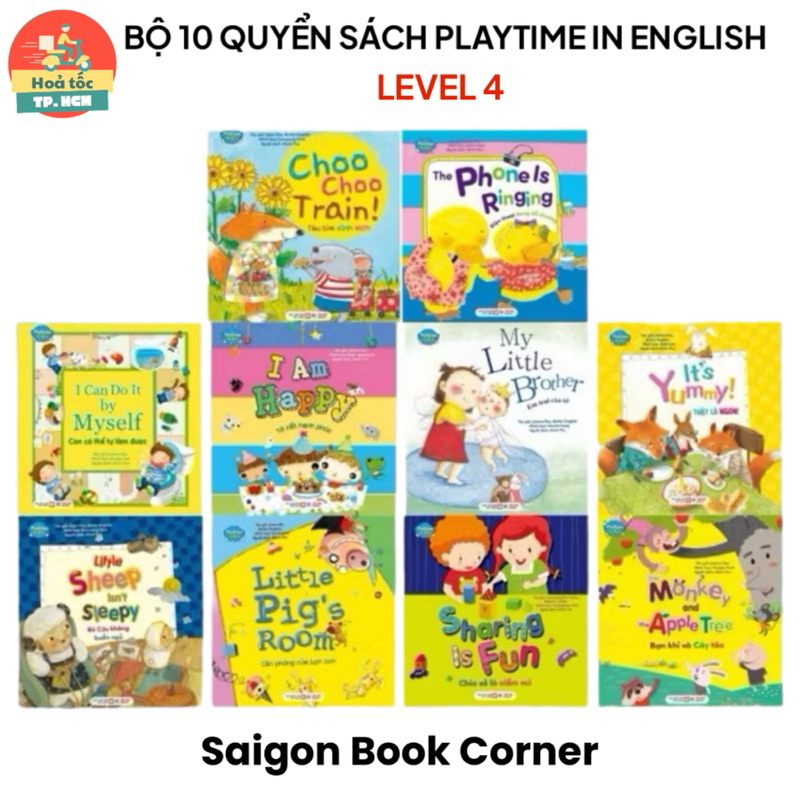 Book Set - Combo of 10 Playtime In English Level 4 books - Saigon Book ...