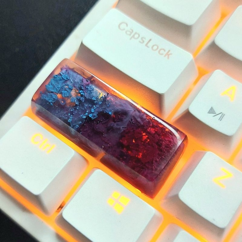 Shift resin Keycap, enter 2.25U blue purple with light led to decorate ...