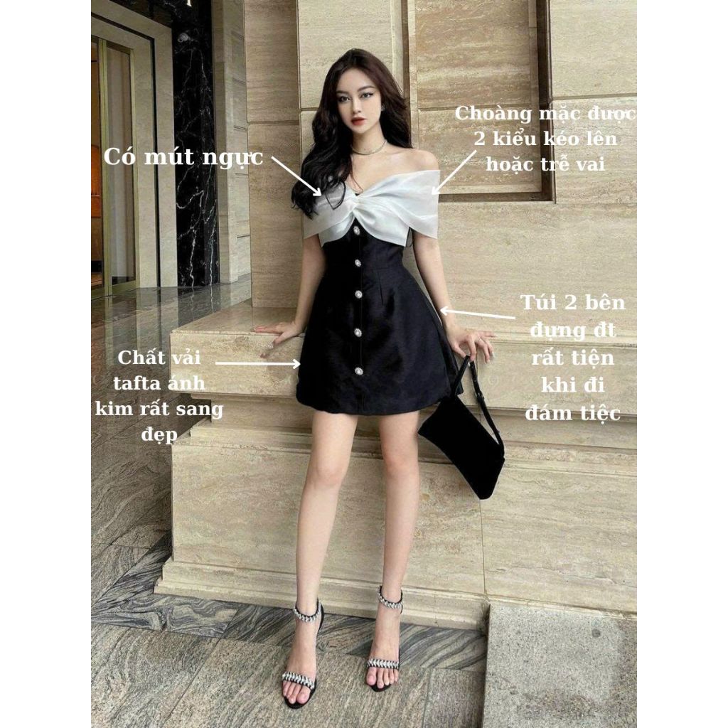 Ner N1664 high-end metallic tafta party dress with hacked A-line shape ...