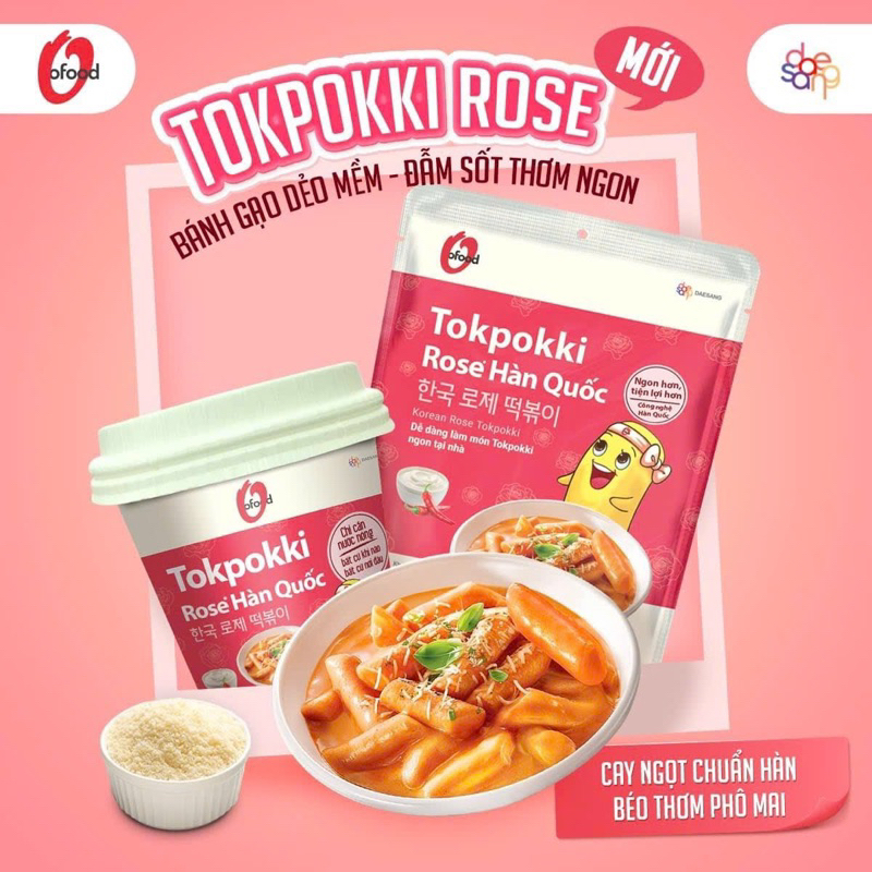 Ofood Korean Tokpokki Rose 100g/125g (Rice Cake + Sauce) | Shopee Malaysia
