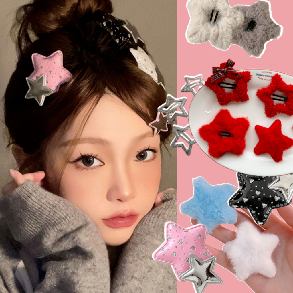 Y2k star clip with simple patterns | Shopee Malaysia