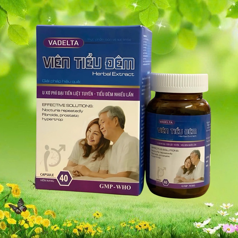 Vadelta vinaphar nocturia tablets, box of 40 tablets, Helps nourish the ...