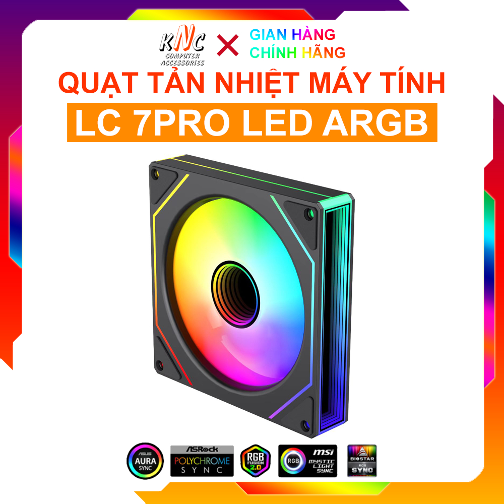 Lc 7 Pro 5V ARGB Black Led Cooler Fan Size 12cm 4Pin PWM Speed Control ...