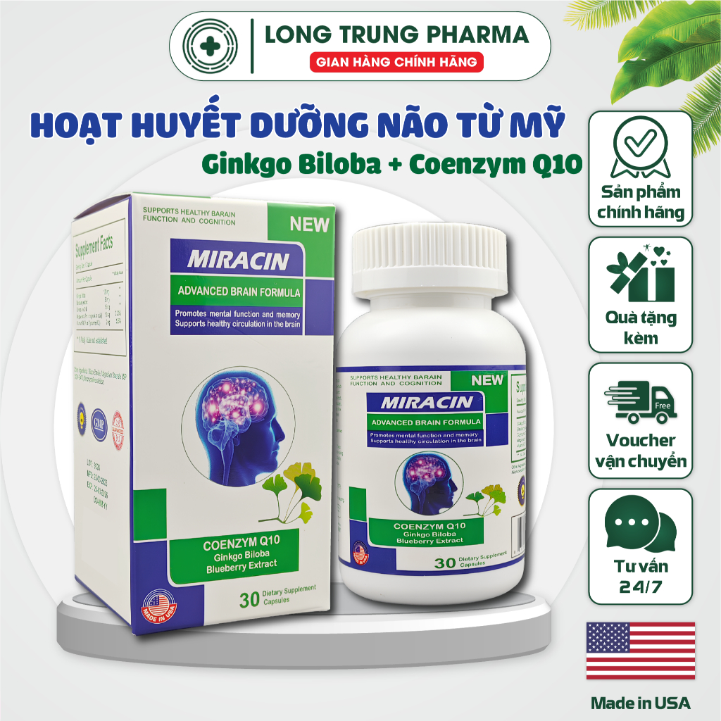 Miracin Hoat Huyet Pills Help reduce headaches, improve memory due to ...