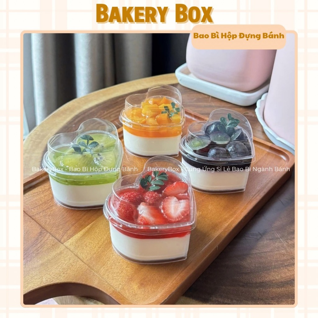 50 Heart Cups 150ml for Tiramisu Cold Cake, Mousse (LC-7745) | Shopee ...
