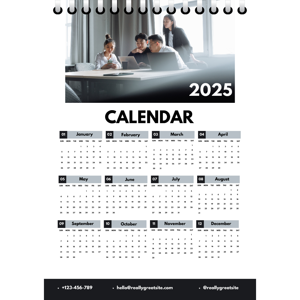 Print A4 2025 calendar with personal images with personal impressions ...
