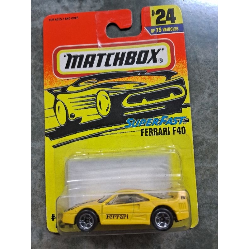 Matchbox FERRARI F40 YELLOW SERIES SUPER FAST | Shopee Malaysia