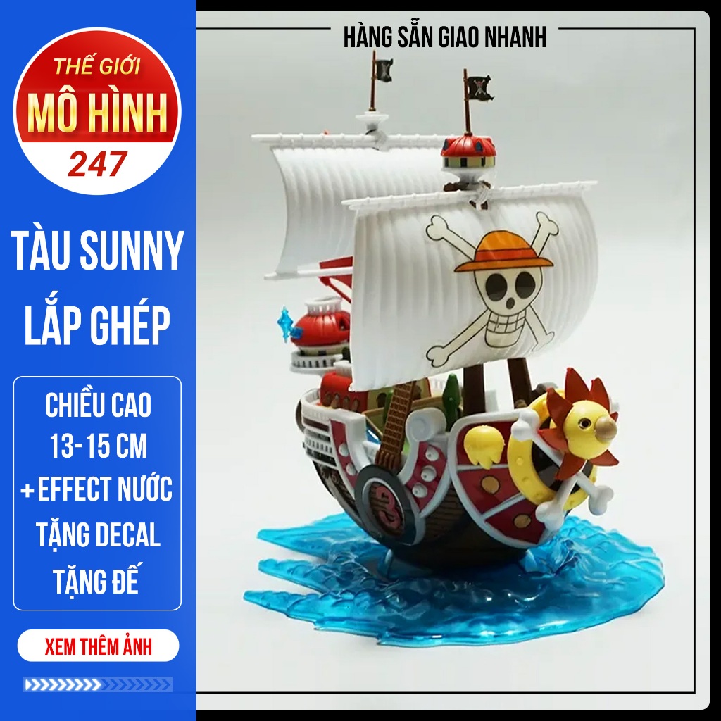 Thousand Sunny Sunny - One Piece pirate boat assembly model (with extra ...
