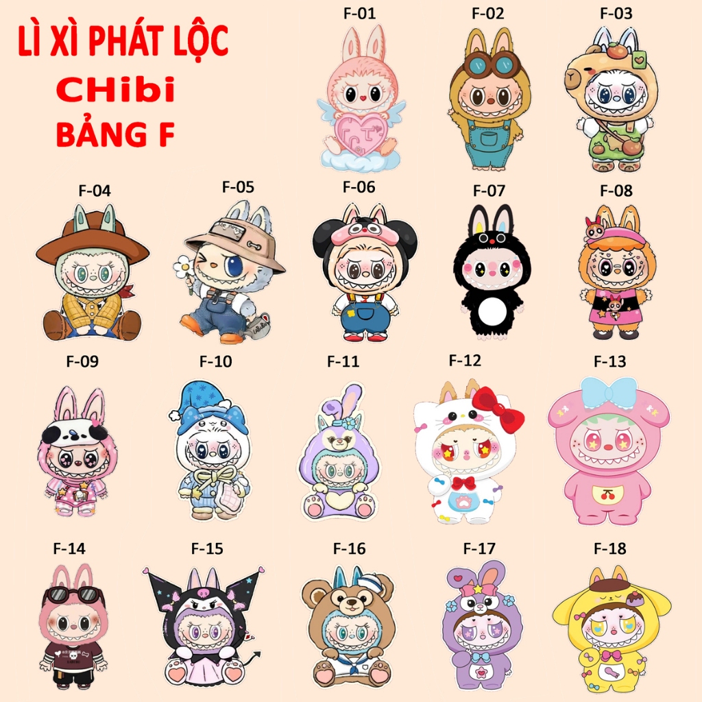 10 cute cartoon chibi lucky money from Labubu board | Shopee Malaysia