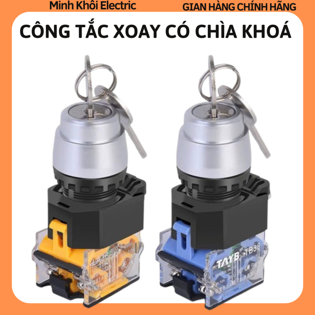 Rotary switch with key, 2 and 3 position switch, 2 position twist, 3 ...