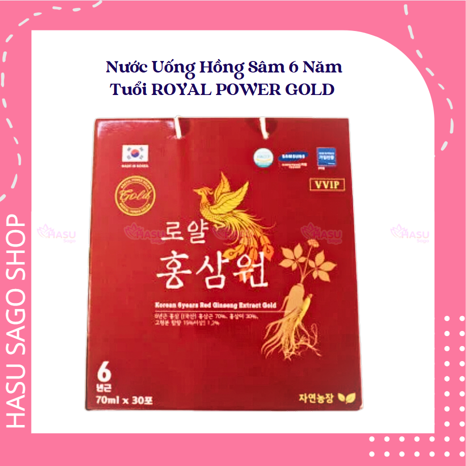 Royal POWER Gold Korean 6year-old Red Ginseng Extract Gold Drink 70ml x ...