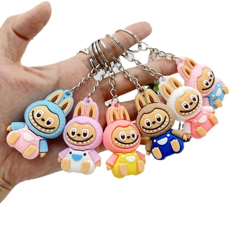 Cute sitting Labubu keychain | Shopee Malaysia