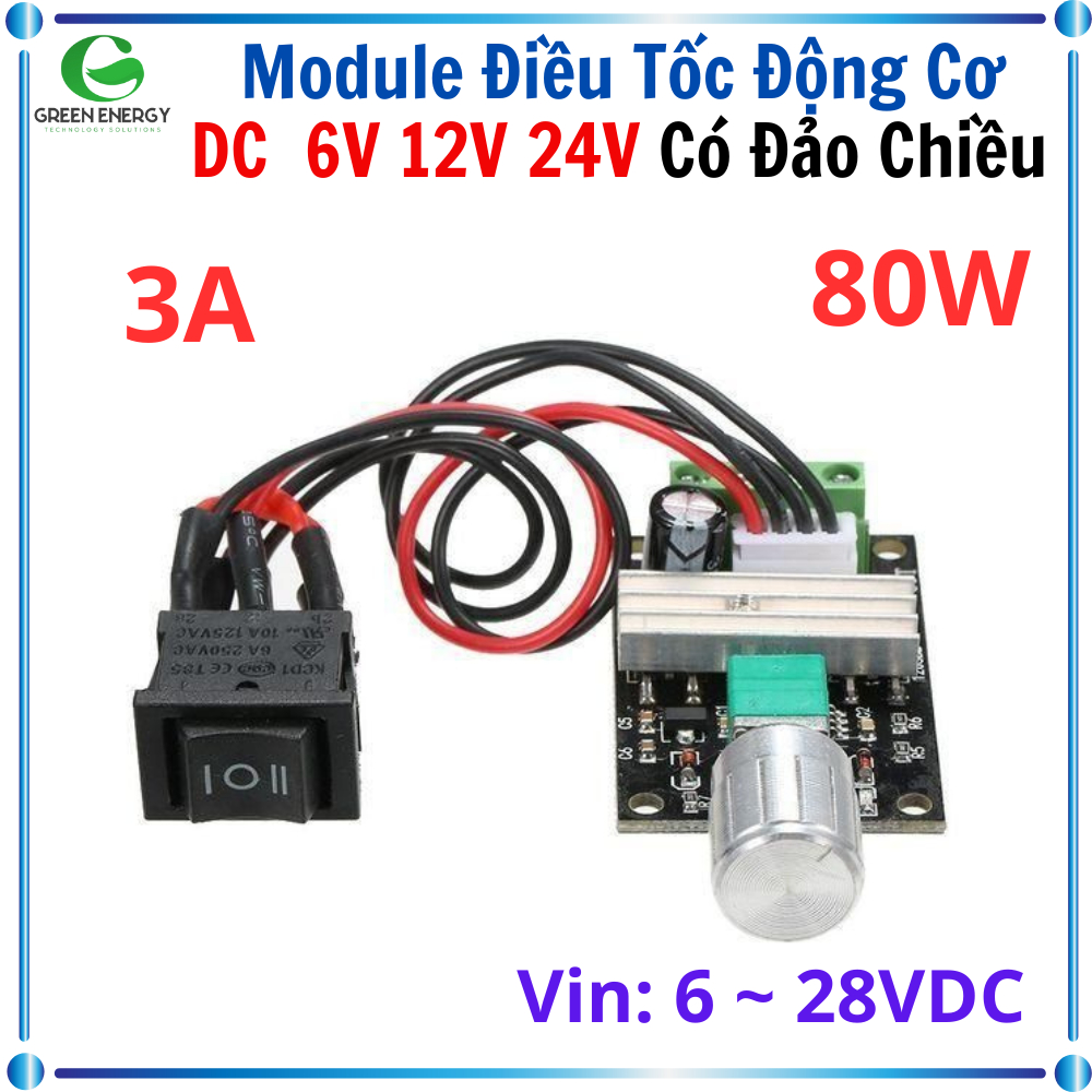 Dc Motor Speed Control Module 6V 12V 24V PWM 3A 80W Reversible | Shopee Malaysia