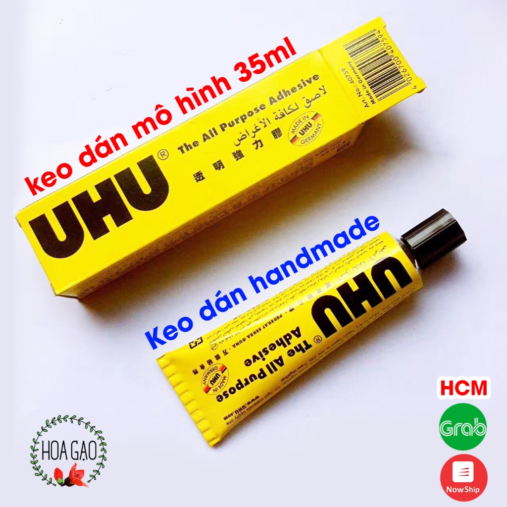 Uhu Glue 35ml - Gluing Fabric, Plastic, Leather, Wood, DIY Models UHU Glue specializes in gluing ...