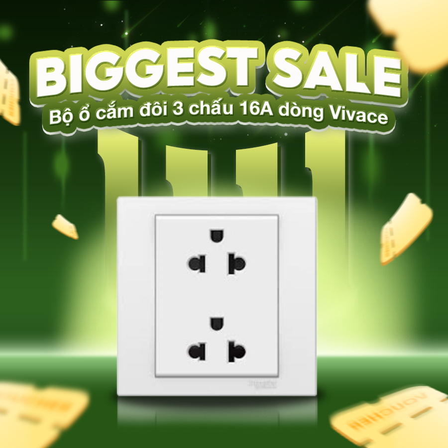 Double 3-pin socket KB426UES2_WE_G19 Schneider 16A Vivace series white ...