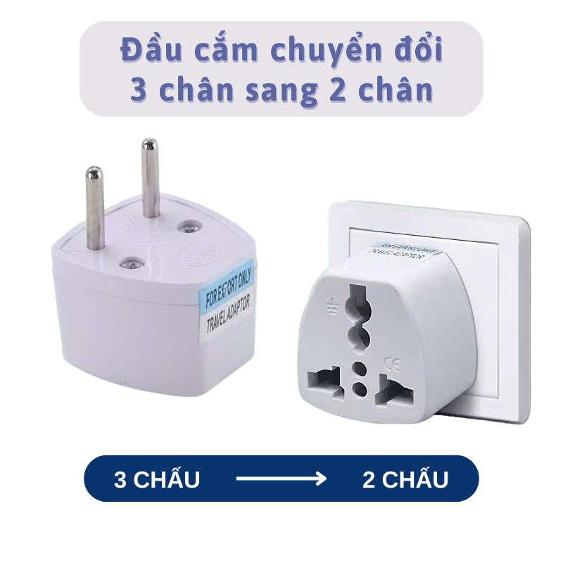 3-pin to 2-pin conversion plug, regular 220V power supply conversion ...