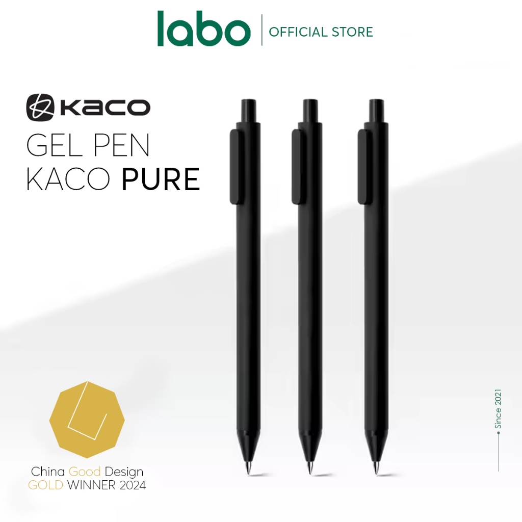 Kaco Pure Gel Pen, Rocket Press Nib 0.5 Labo Gel Ink with Replacement ...