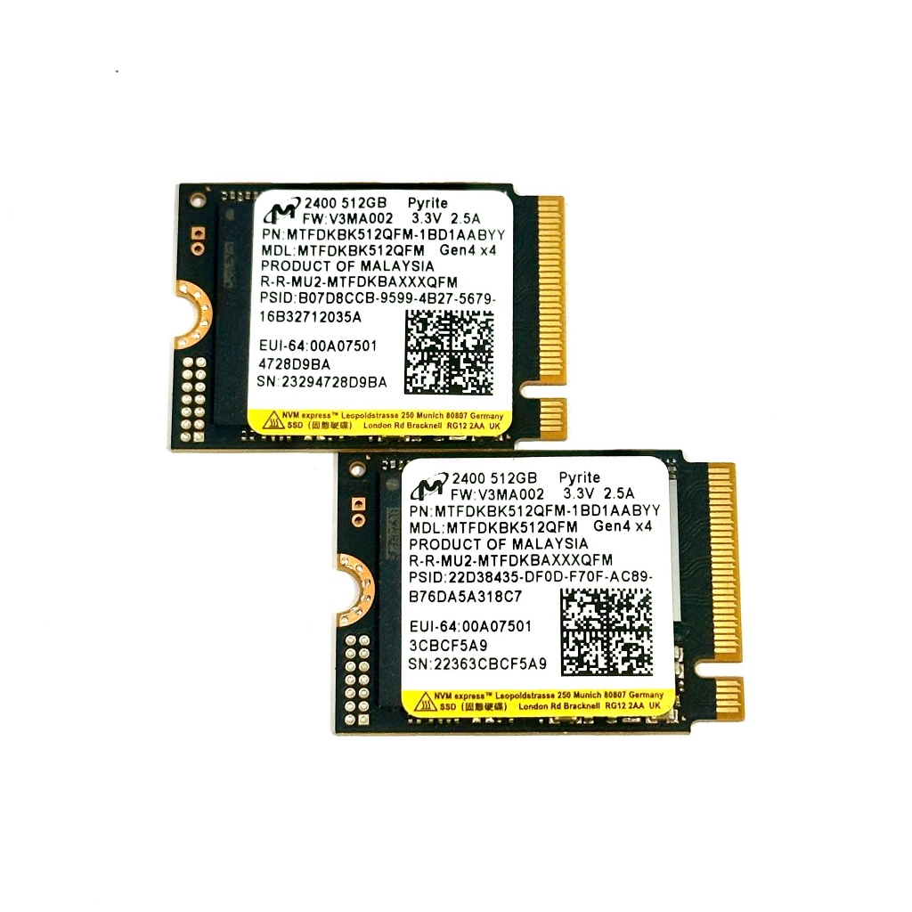 Ssd M2 NVMe PCI-e Micron 2400 2230 512GB GEN 4x4 | Shopee Malaysia