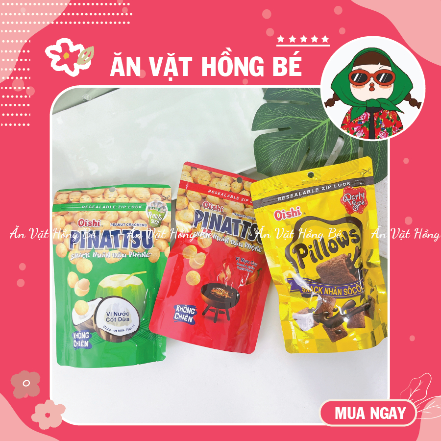 Pinattsu Oishi Peanut Snack Peanut, Spicy Squid, Super Spicy Seafood ...