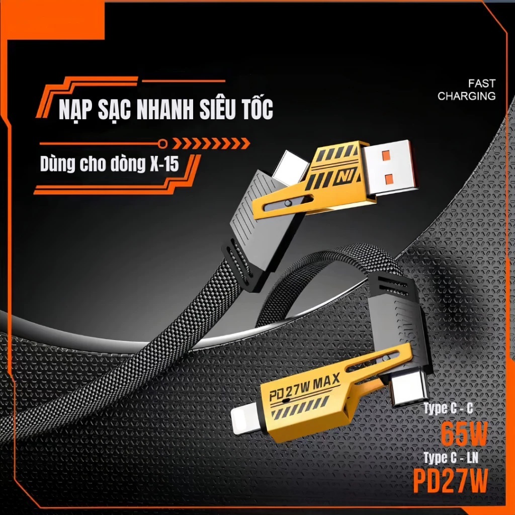 4 in 1 Fast Charging Cap Integrated Type C - LN - USB Supports 4 ...