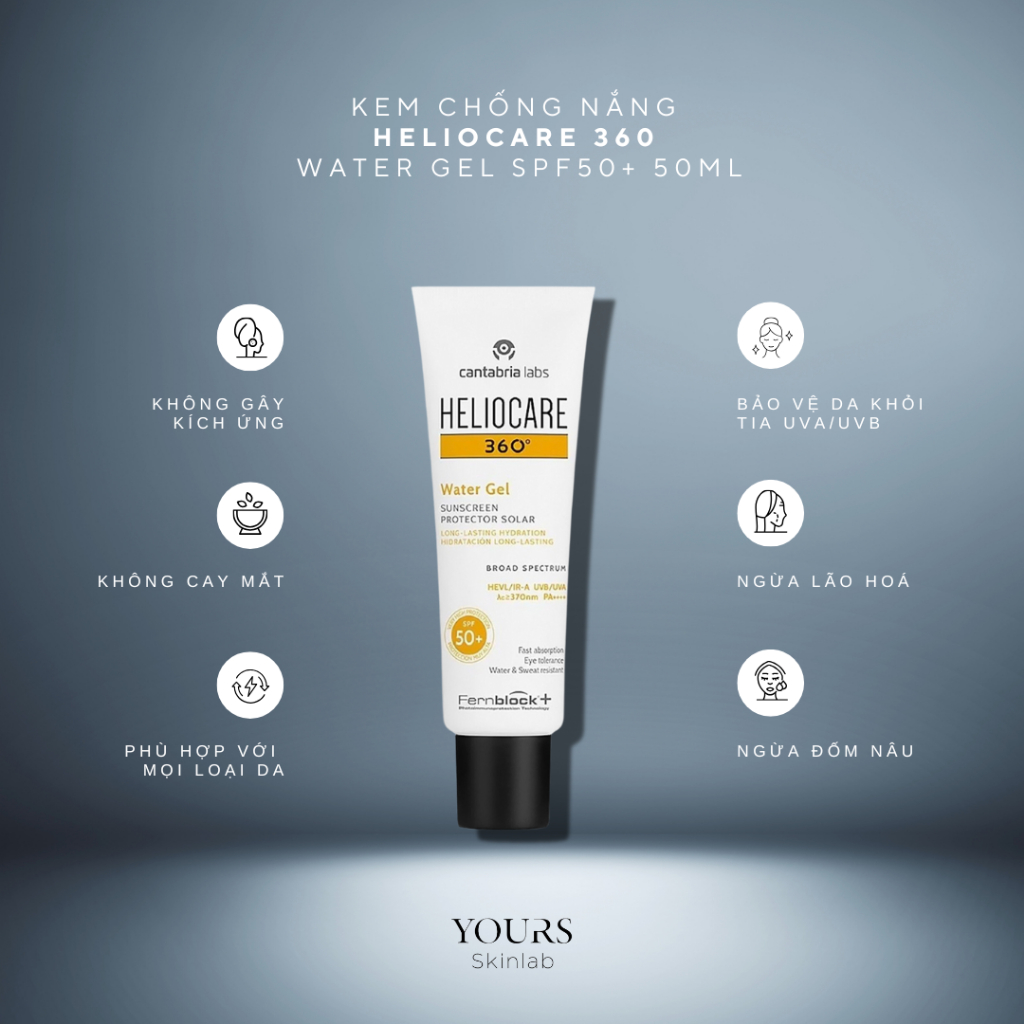 Heliocare 360 Water Gel Sunscreen SPF50+ 50ml (New Model) | Shopee Malaysia
