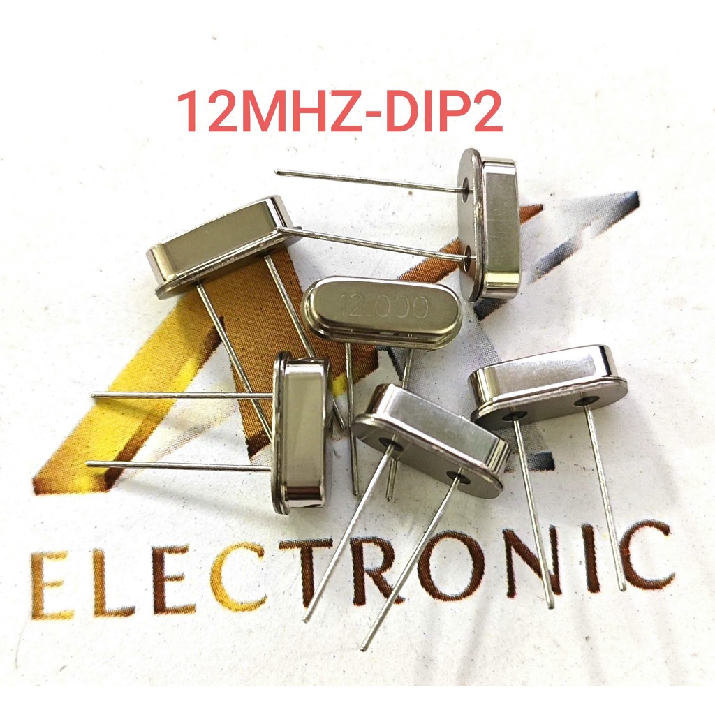 (Combo of 5) Quartz 12MHZ 12M 12,000MHZ DIP2 (2-pin iron) (Combo ...