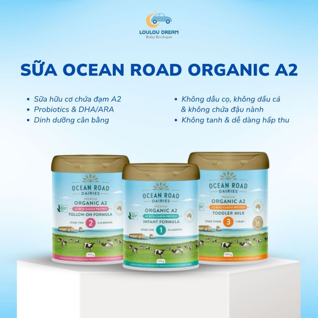 Ocean ROAD DAIRIES Organic A2 milk, premium Organic milk for babies 1,2,3 900g | Shopee Malaysia