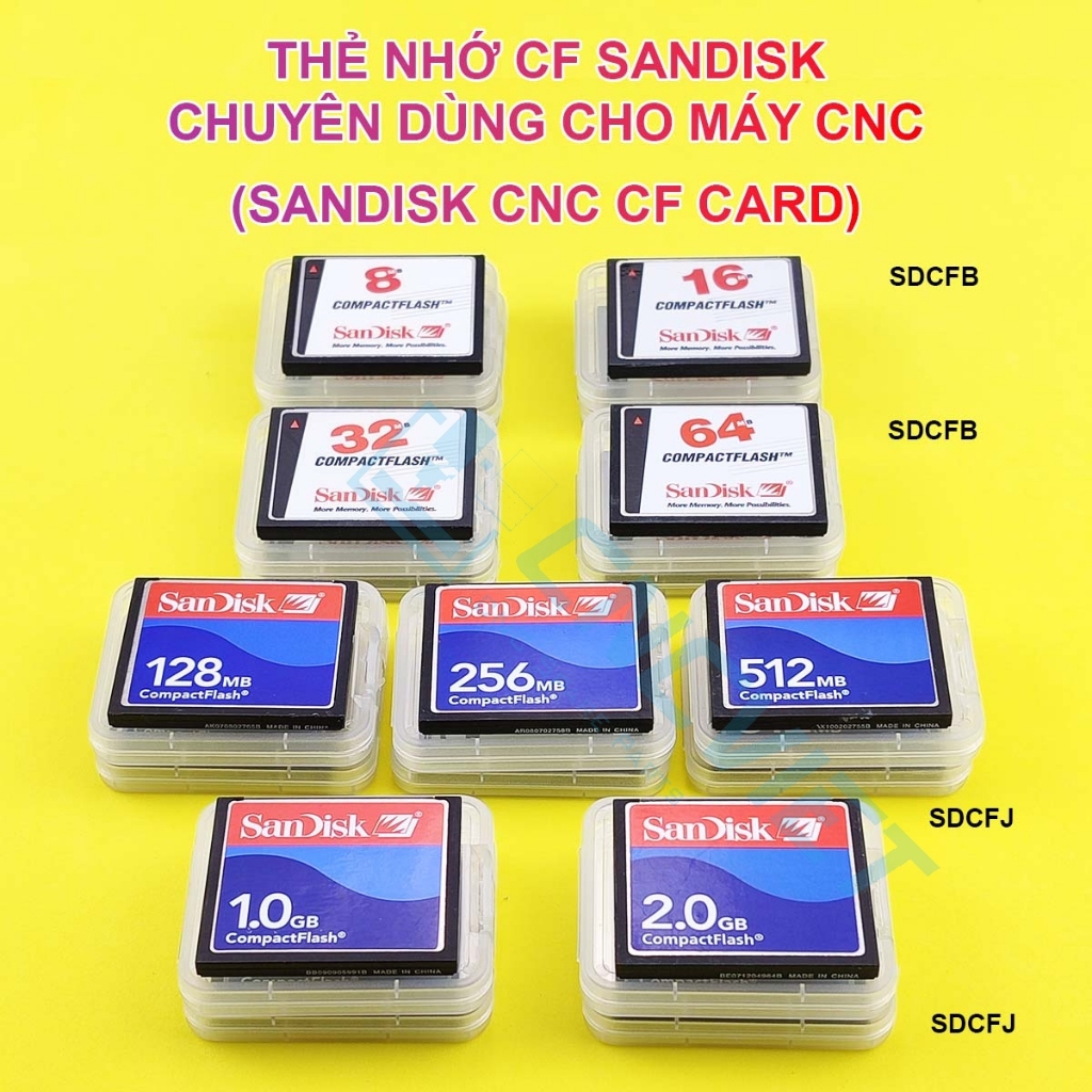 SANDISK SDCFB SDCFJ 133x CF CARD INDUSTRIAL STANDARD FOR CNC MACHINE ...