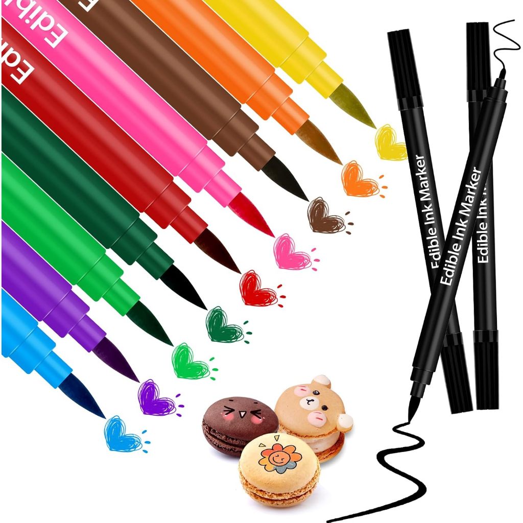 Edible food coloring pens, drawing and decorating cookies ...