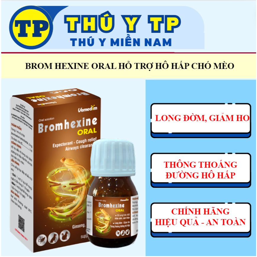 Bromhexine ORAL ORAL syrup to support breathing for dogs and cats ...