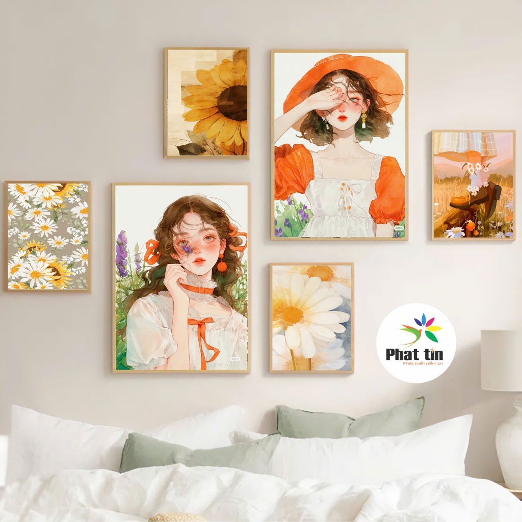 New product wall paintings set of 6 modern, vintage style decor ...