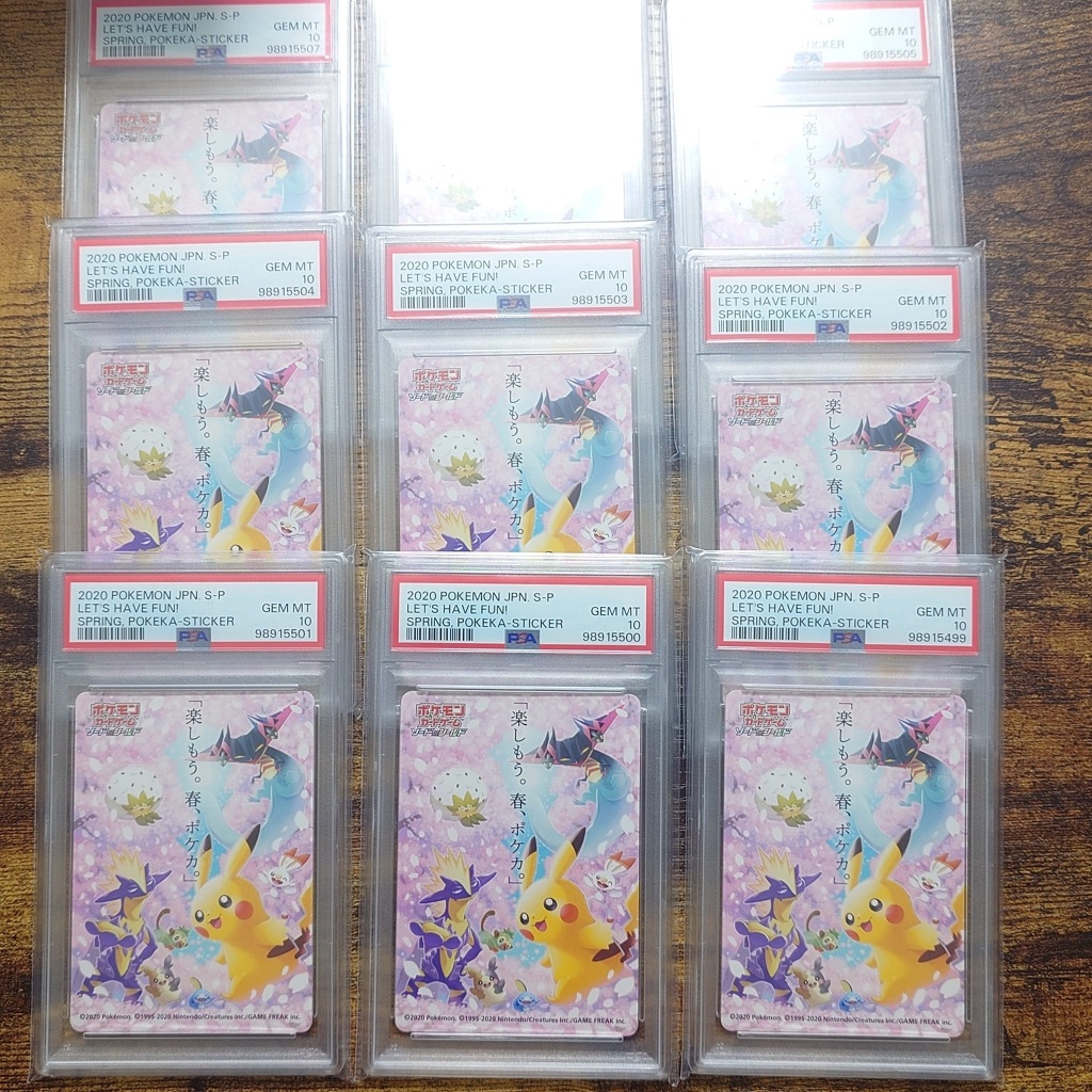 Psa Card 10 Gem Mint Pokemon Pokeka Sticker Card Spring Let's Have Fun ...