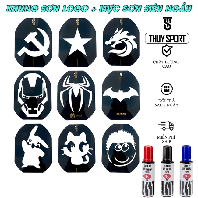 Super cool cartoon badminton racket logo painted frame comes with ...