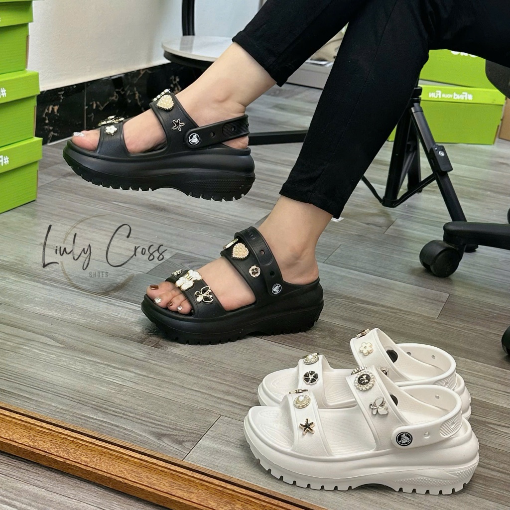 (Genuine Product) Cross Sandal 6cm high, Crocs sandals with Cross ...