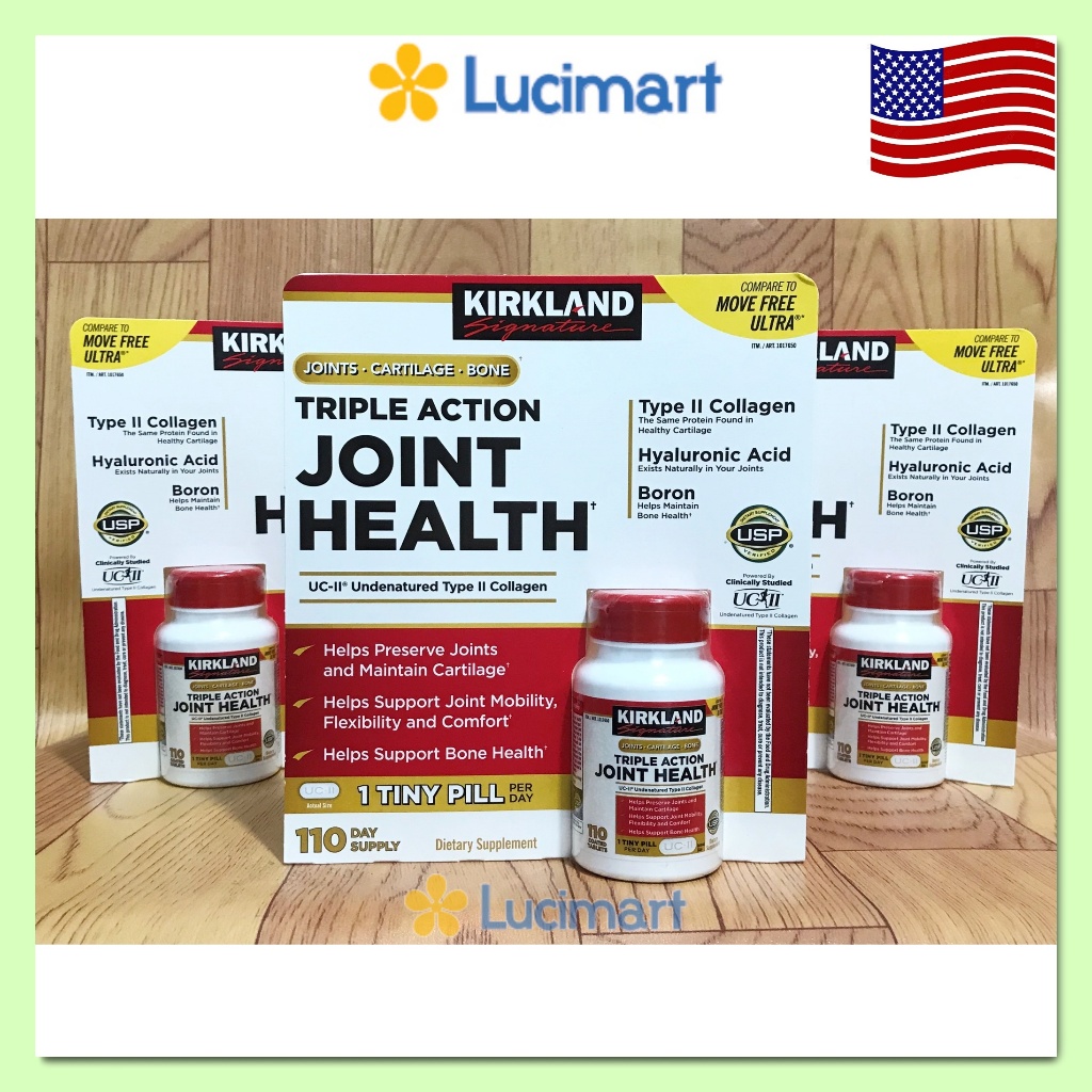 Triple Action Joint Health bone and Joint supplements, jar of 110 pills ...