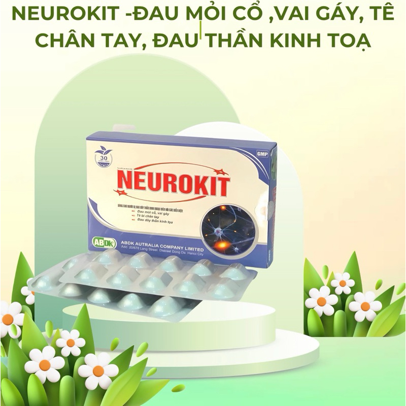 Neurokit Quang Thinh, box of 30 tablets, Nerve Pain, Numbness in Bones ...