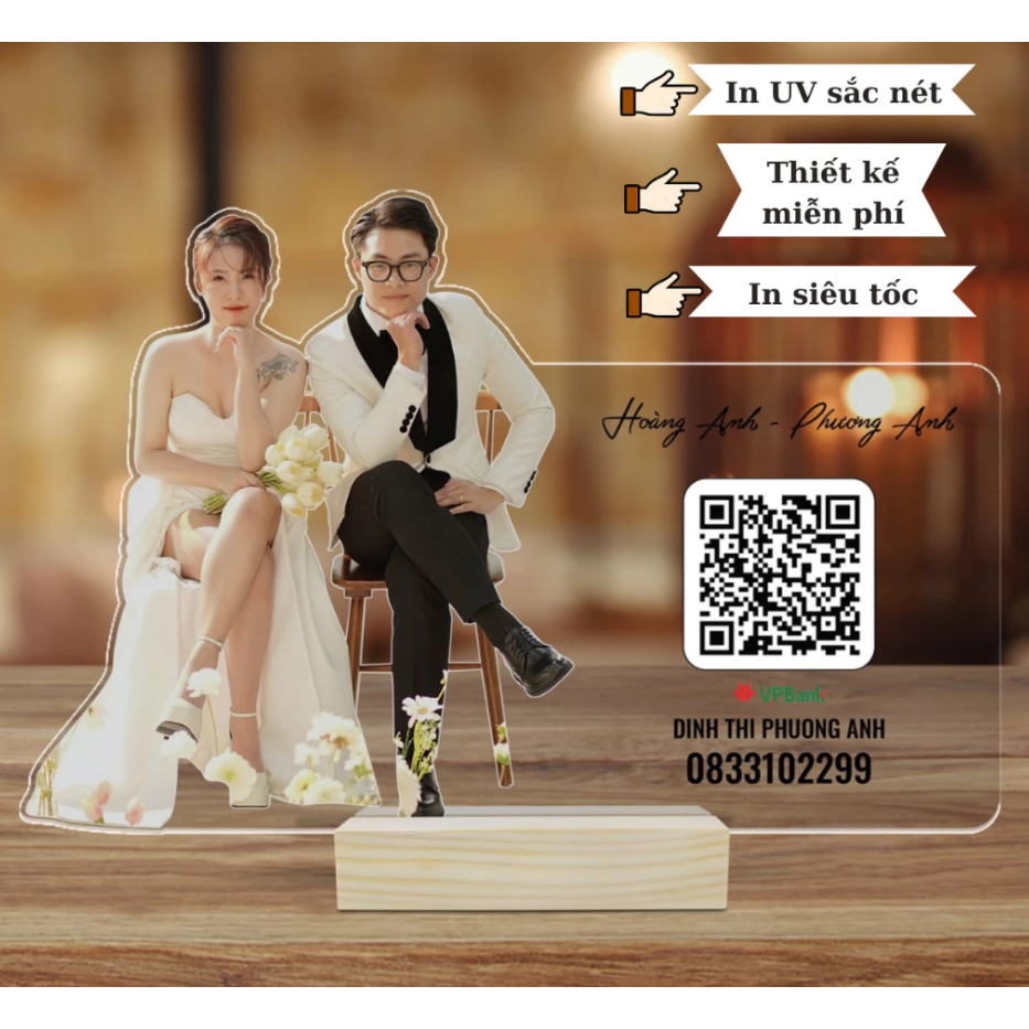 Mica board for scanning qr codes for the table, printing bank account ...