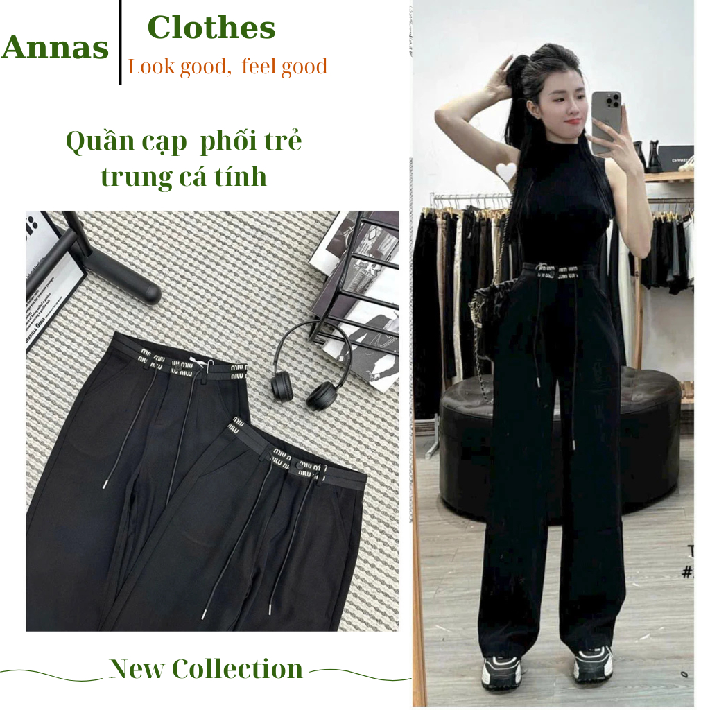 Anna's Clothes Wide Leg Pants M-Waist UMI Straight Leg Pants with ...