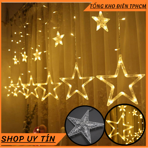 Led string lights for hanging curtains with 12 colorful flashing stars ...