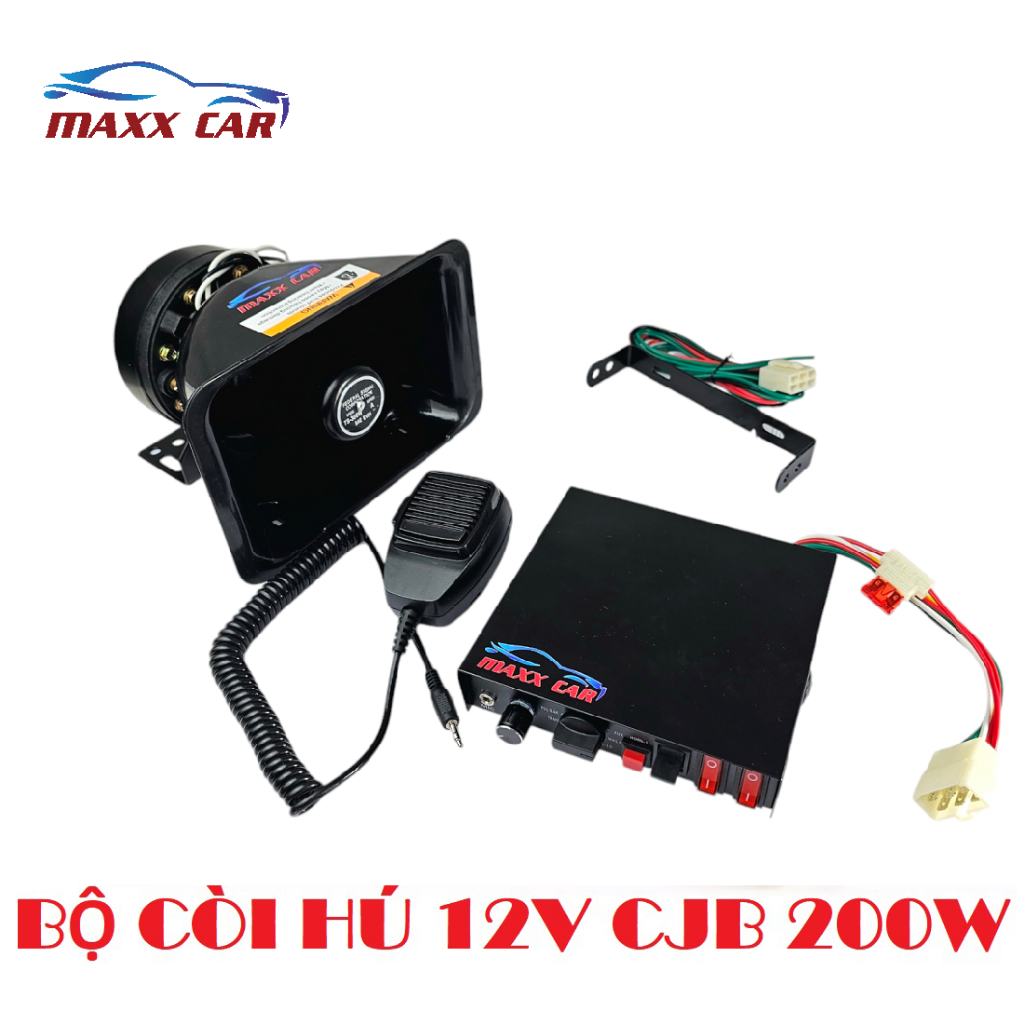 CJB 200W 12V/24V Siren Set (9 Sound Modes) for Priority Vehicles ...
