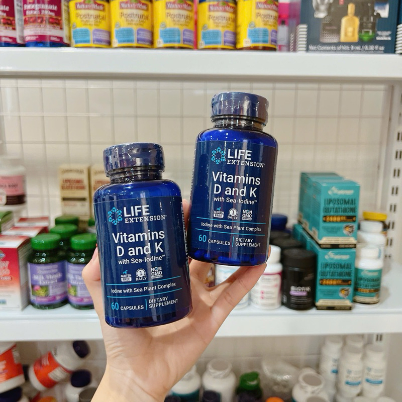 Life Extension Vitamins D and K with Sea-Iodine Supports Bones and ...