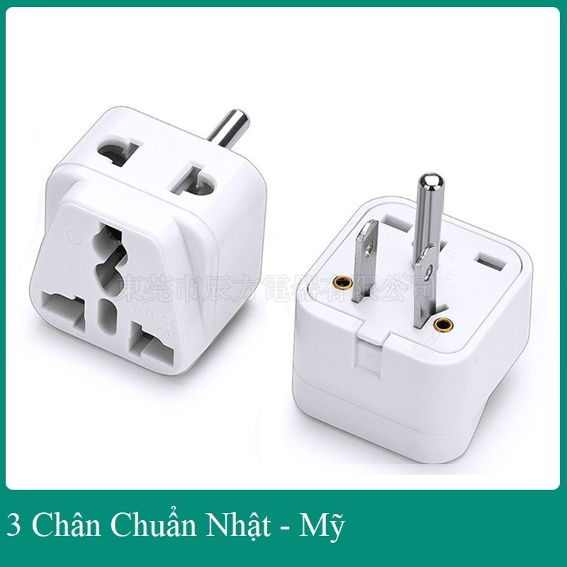 American and Japanese Standard 2-Pin, or 3-Pin to 3-Pin Conversion Plug ...