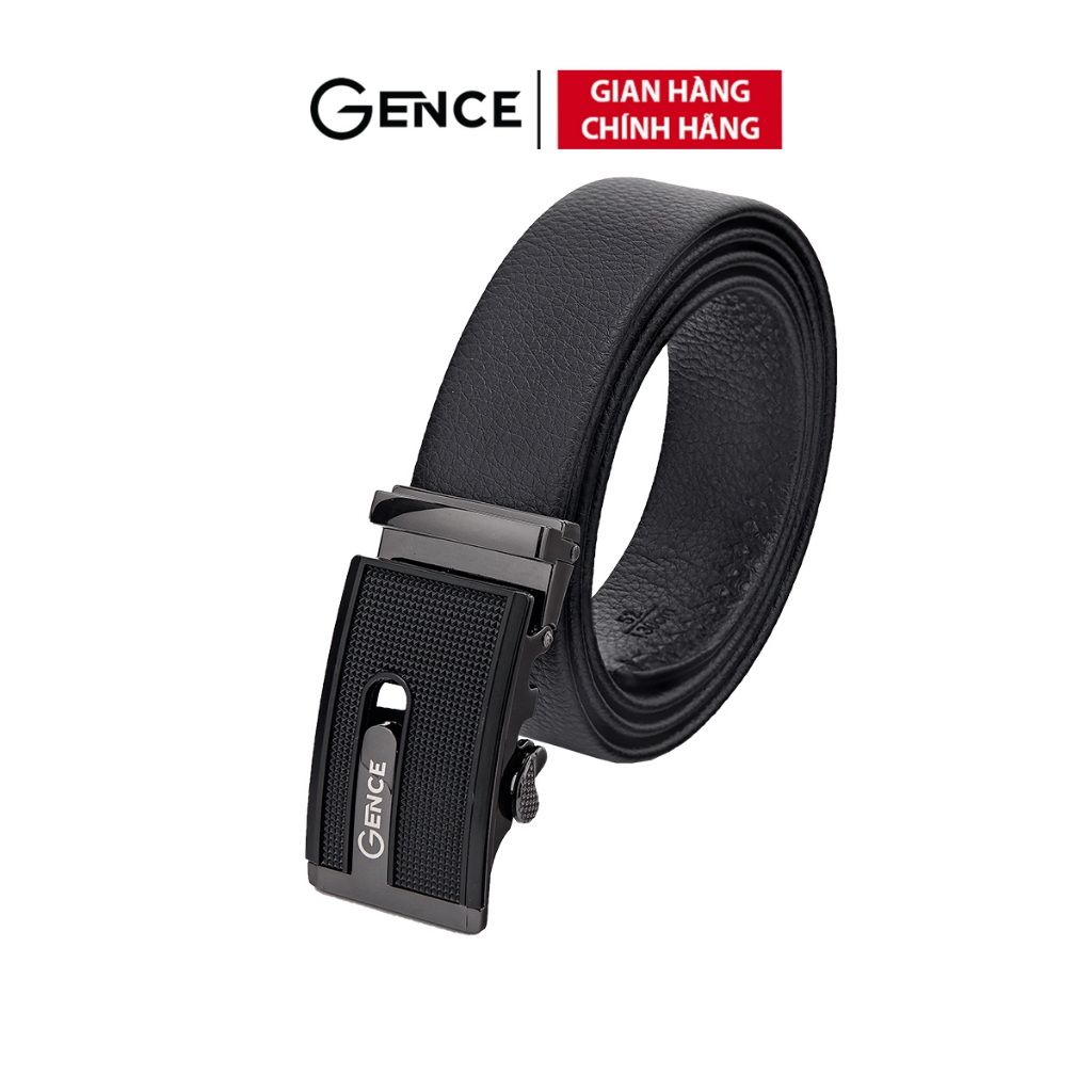 GENCE LG30 Genuine Leather Men's Belt Made of High Quality Black ...